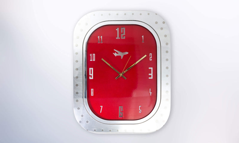 BOEING 747 WINDOW CLOCK - RED