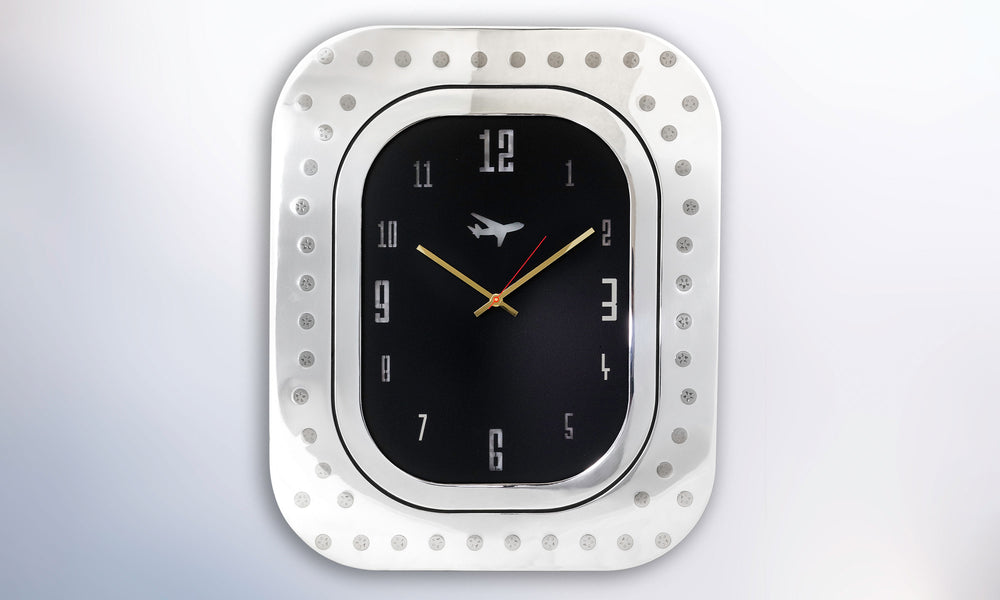 BOEING 747 WINDOW CLOCK - OVER WING - BLACK